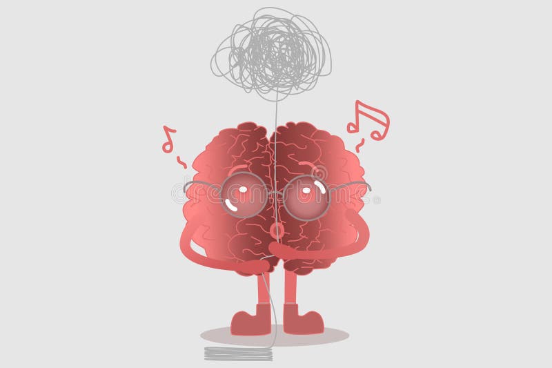 Cute Brain Character Healing from Trauma – Mental Clarity and Therapy ...