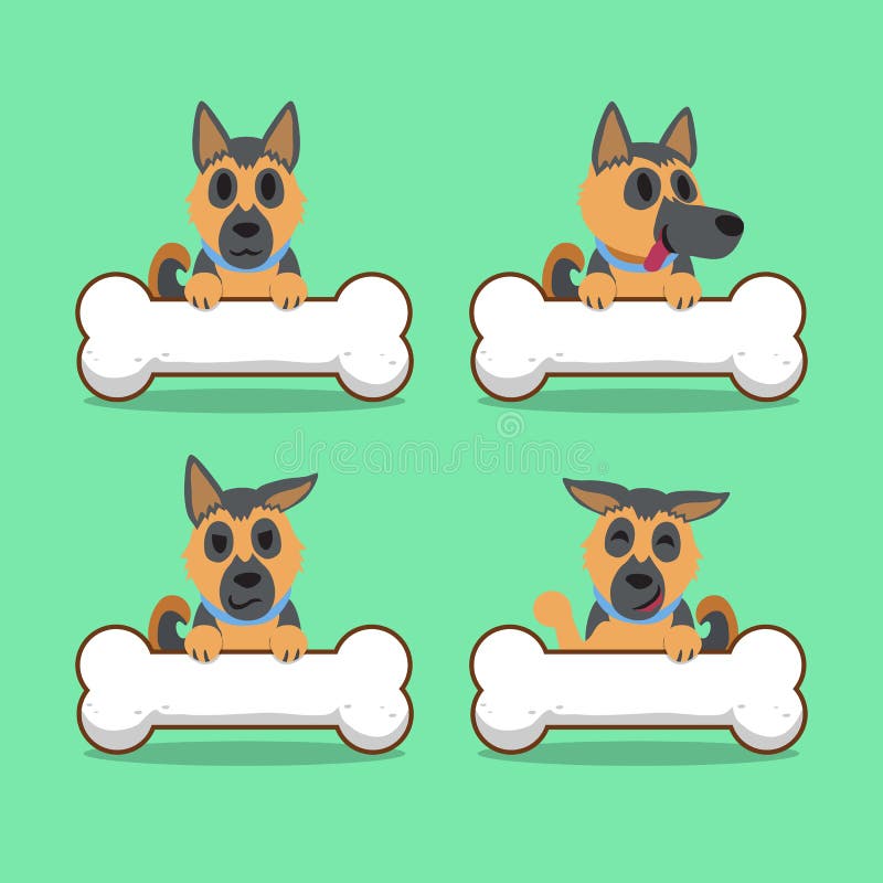 Cartoon Character Brown Greyhound with Big Bones Stock Vector ...