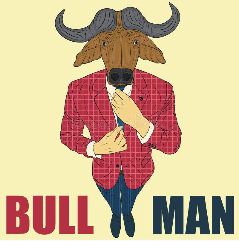 Cartoon character bull stock vector. Illustration of character - 68540788