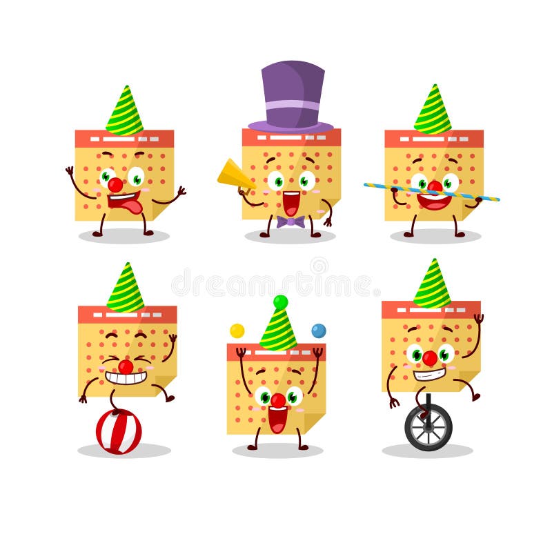 Cartoon Character of Calendar with Various Circus Shows Stock Vector ...