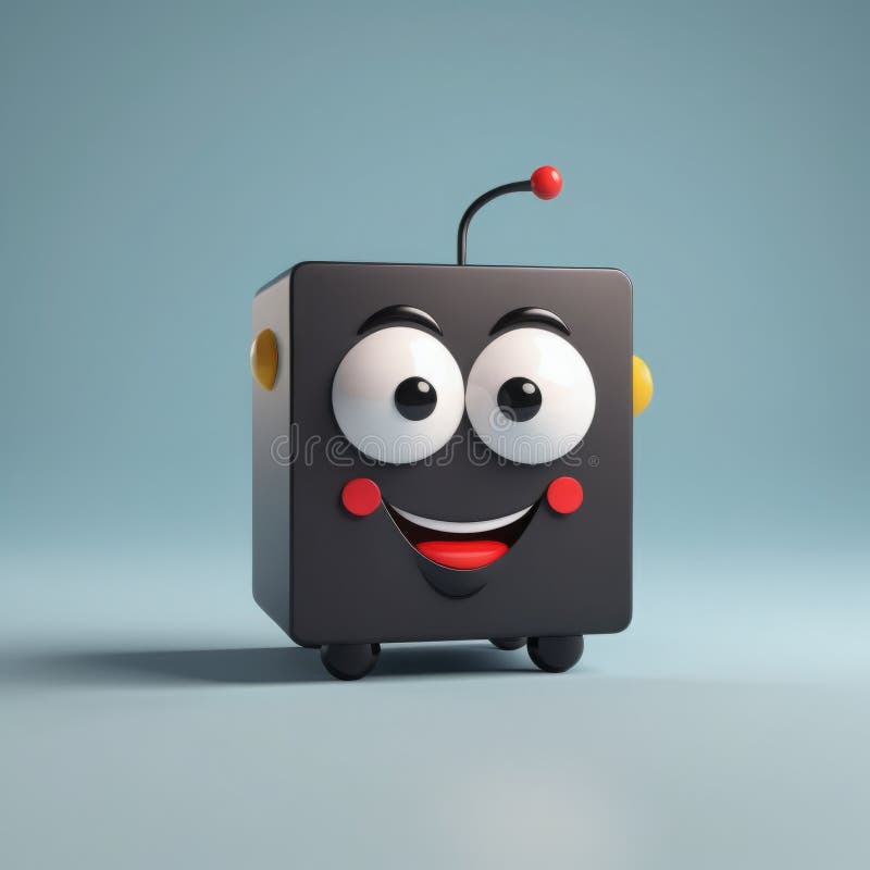 Cartoon Character with Camera 3d Illustration Rendering of a Cute Stock ...