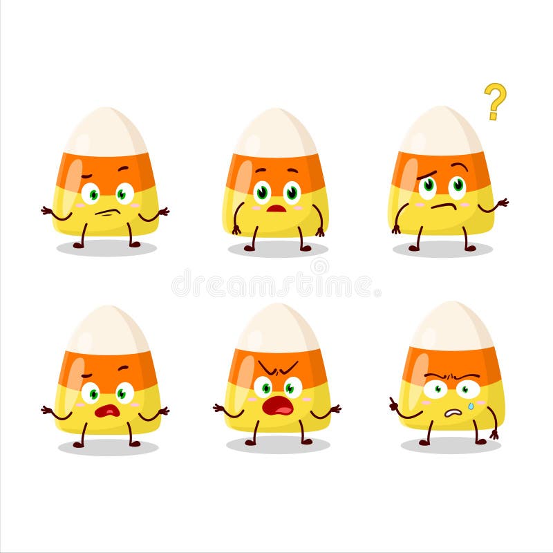 Cartoon Character of Candy Corn with What Expression Stock Vector ...