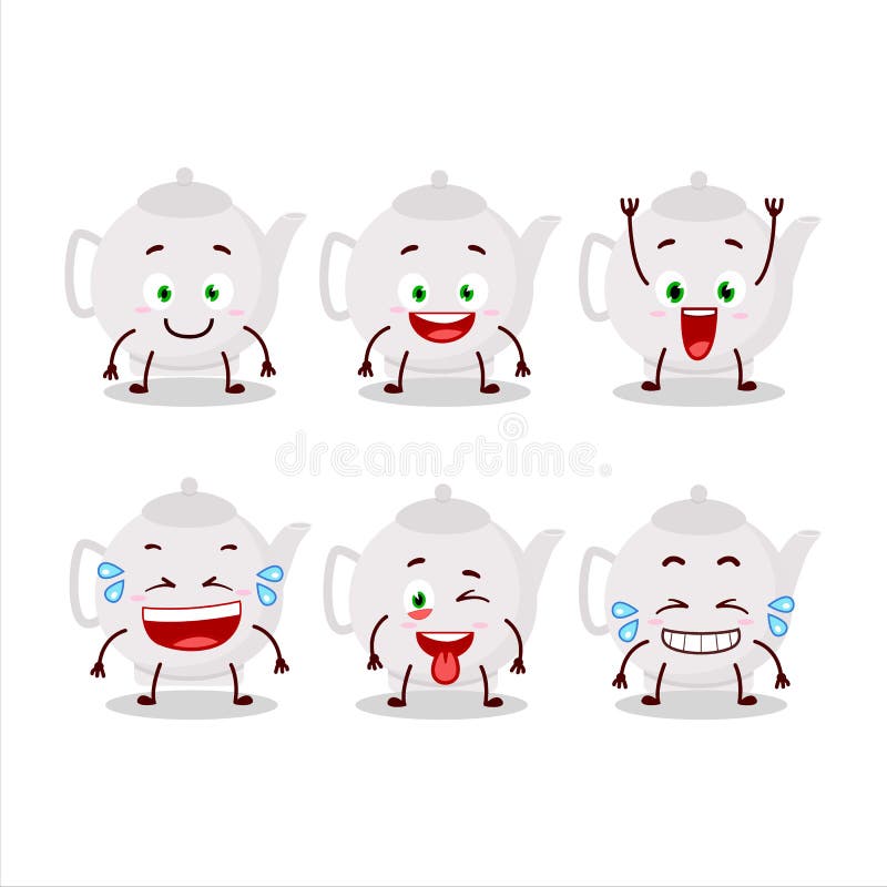 Cartoon Character of Ceramic Teapot with Smile Expression Stock Vector ...