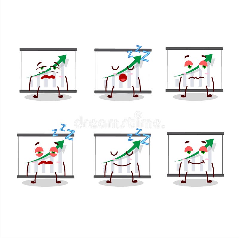 Chart Going Up Cartoon Character with Various Types of Business ...