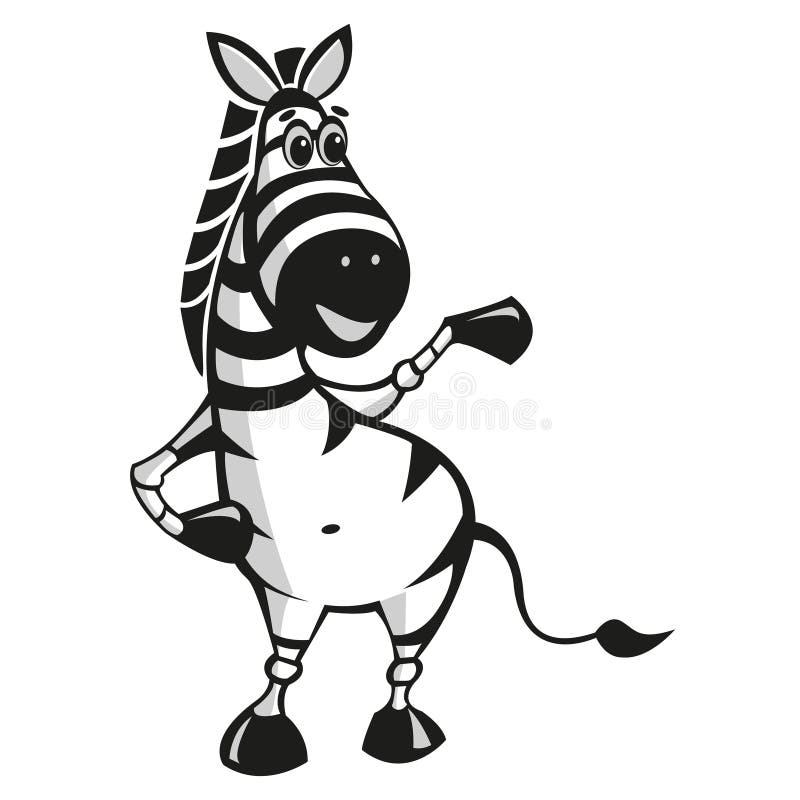 Cartoon Character Cheerful Zebra Dancing Vector Image Stock Vector ...
