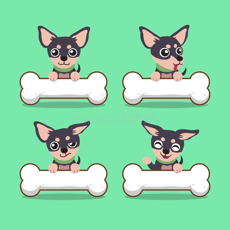 Cartoon Character Chihuahua Dog with Big Bones Stock Vector ... Cartoon Character Chihuahua Dog with Big Bones Stock Vector ...
