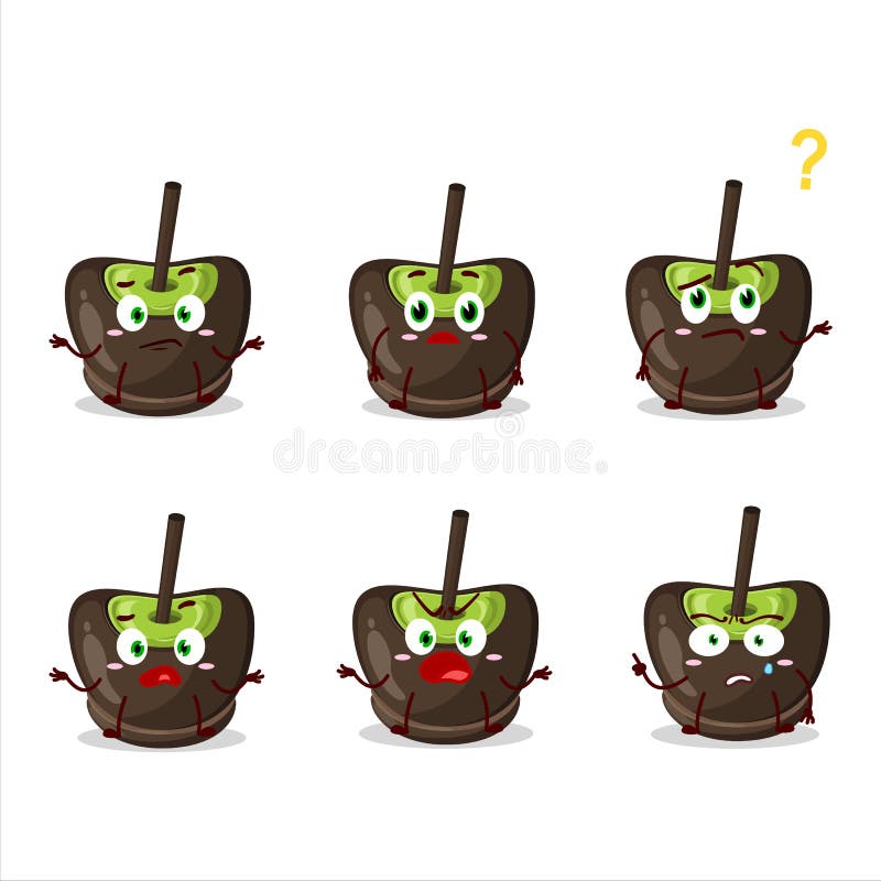 Cartoon Character of Chocolate Sugar Candy with What Expression Stock ...