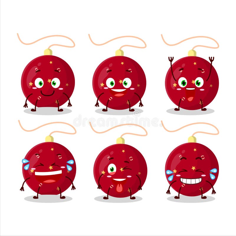 Cartoon Character of Christmas Lights Red with Smile Expression Stock ...