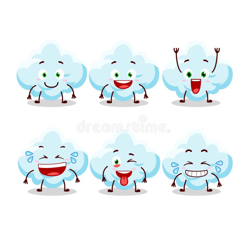 Cartoon Character of Cloud with Smile Expression Stock Vector ...
