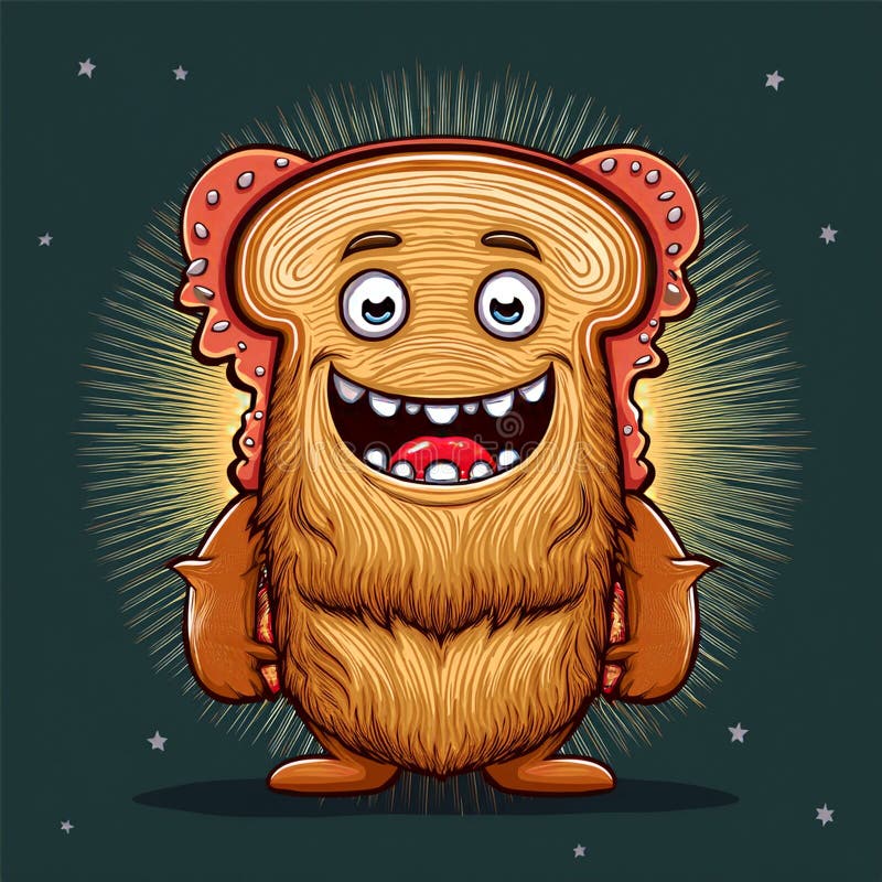 Happy toast stock illustration. Illustration of pattern - 376797754