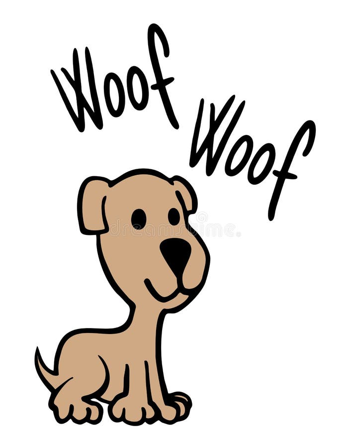 Funny woof card stock vector. Illustration of friendly - 55997911