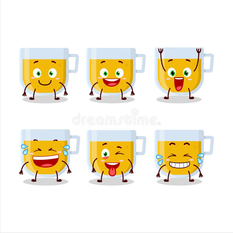 Cartoon Character of Cup of Lemon Tea with Smile Expression Stock ...