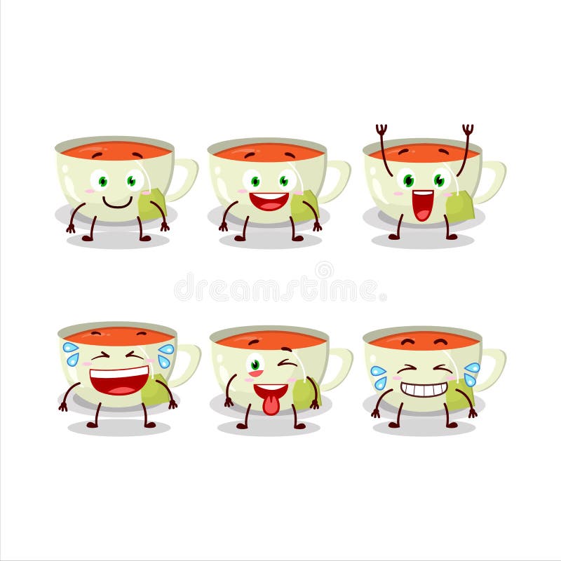 Cartoon Character of Cup of Tea with Smile Expression Stock Vector ...