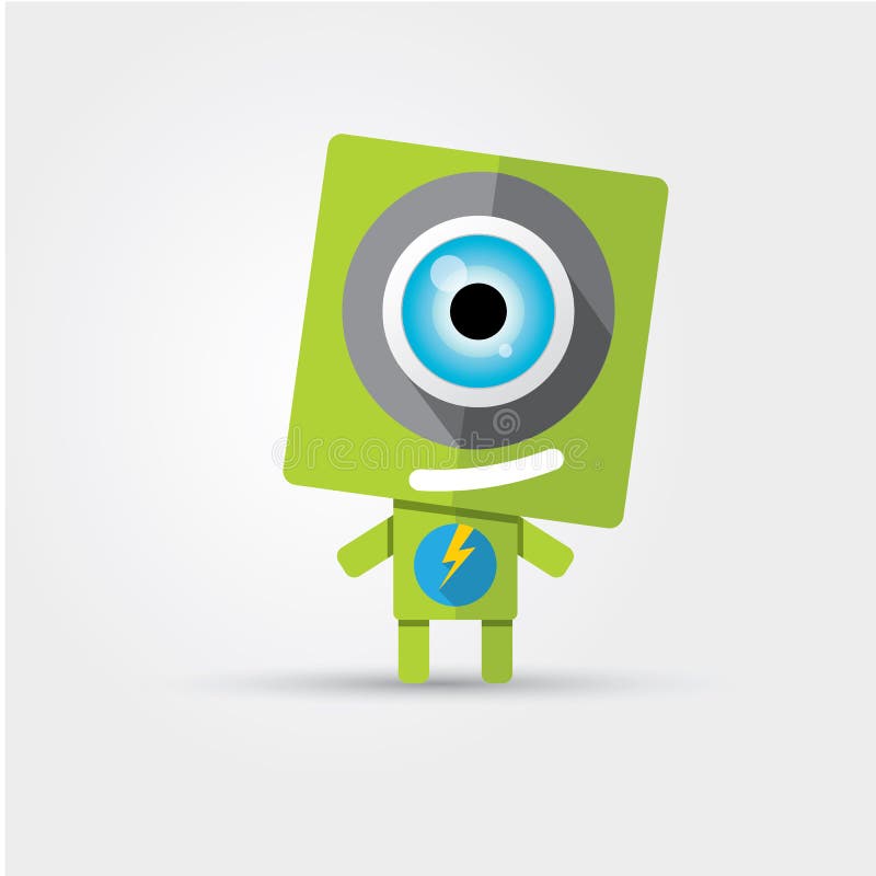 Colorful Green Robotic Character Stock Illustrations – 509 Colorful ...