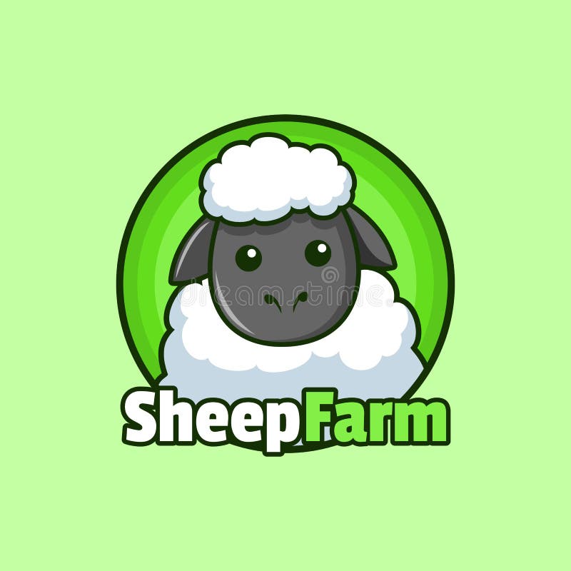 Cute Cartoon Sheep Logo Design Stock Vector - Illustration of creative ...