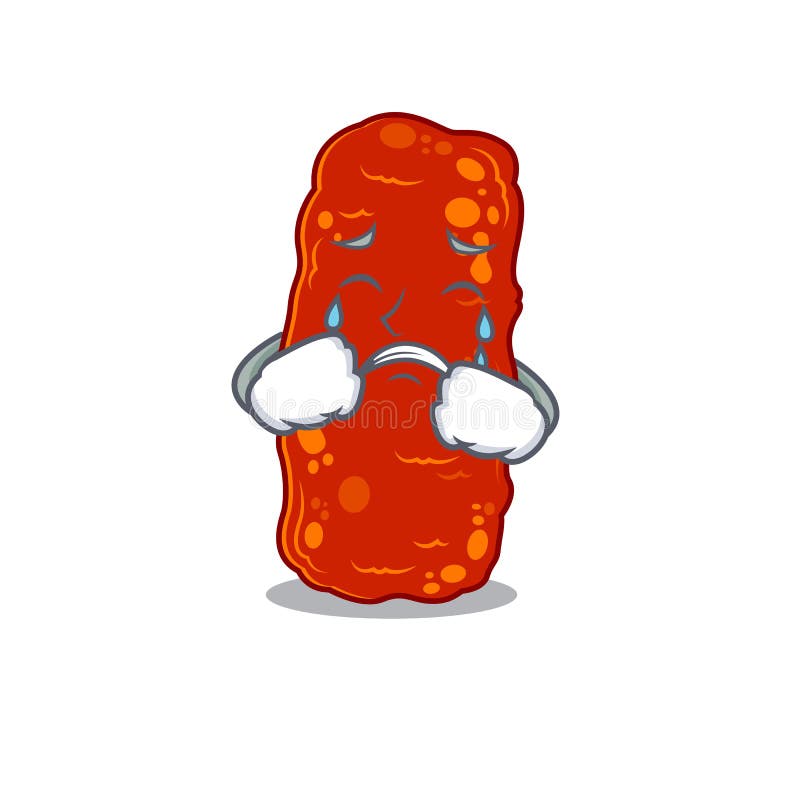 Cartoon Character Design of Acinetobacter Bacteria with a Crying Face ...