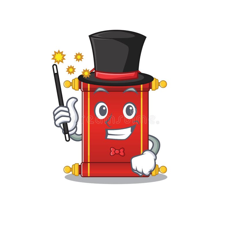 Cartoon Character Design of Chinese Scrolls Magician Style Stock Vector ...
