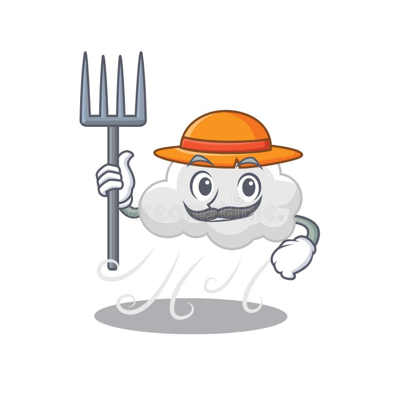 Cartoon Character Design of Cloudy Windy As a Farmer with Hat and ...