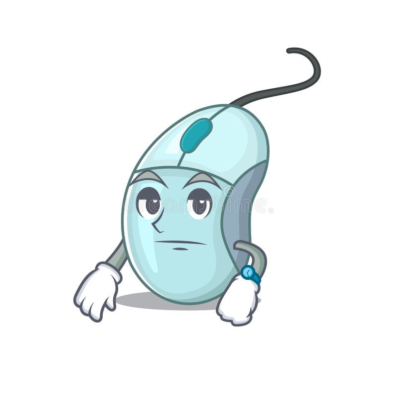 Cartoon Character Design of Computer Mouse on a Waiting Gesture Stock ...