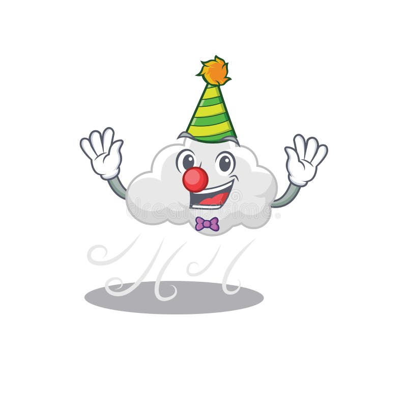 Cartoon Character Design Concept of Cute Clown Cloudy Windy Stock ...