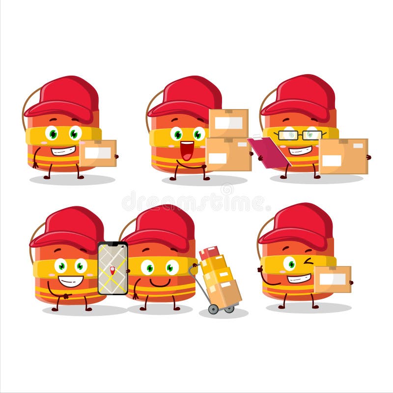 Cartoon Character Design of Cylindrical Firecracker Working As a ...