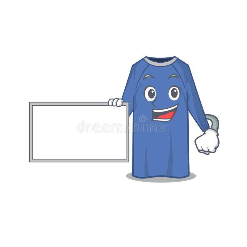 Cartoon Character Design of Disposable Clothes Holding a Board Stock ... Cartoon Character Design of Disposable Clothes Holding a Board Stock ...