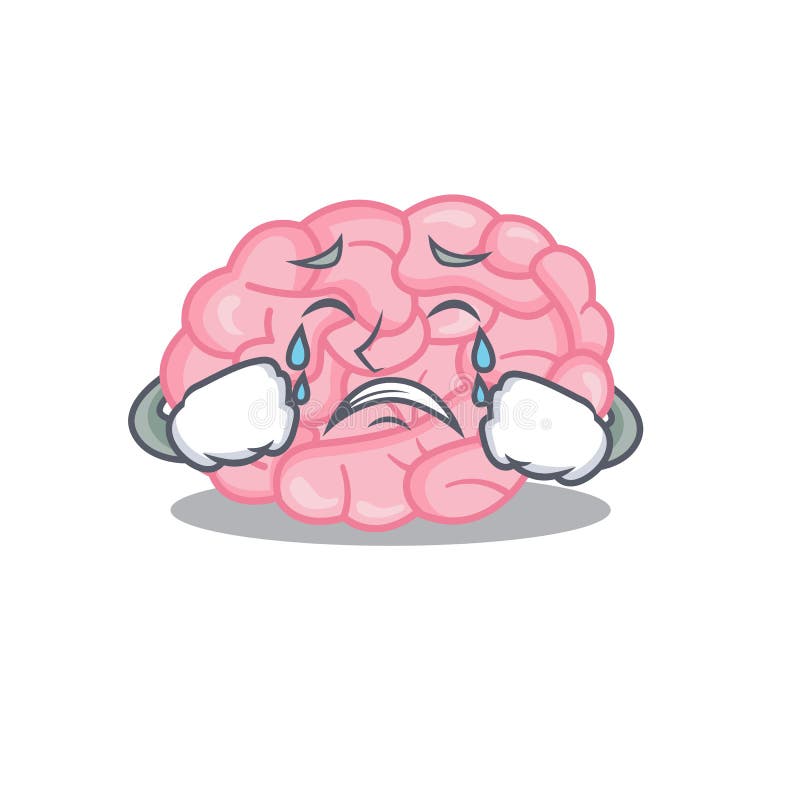 Sad brain cartoon stock illustration. Illustration of sorrow - 47922082
