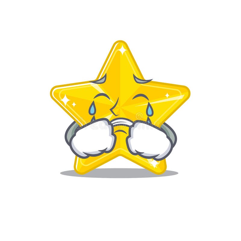 Crying Star Character Cartoon Style Stock Vector - Illustration of star ...