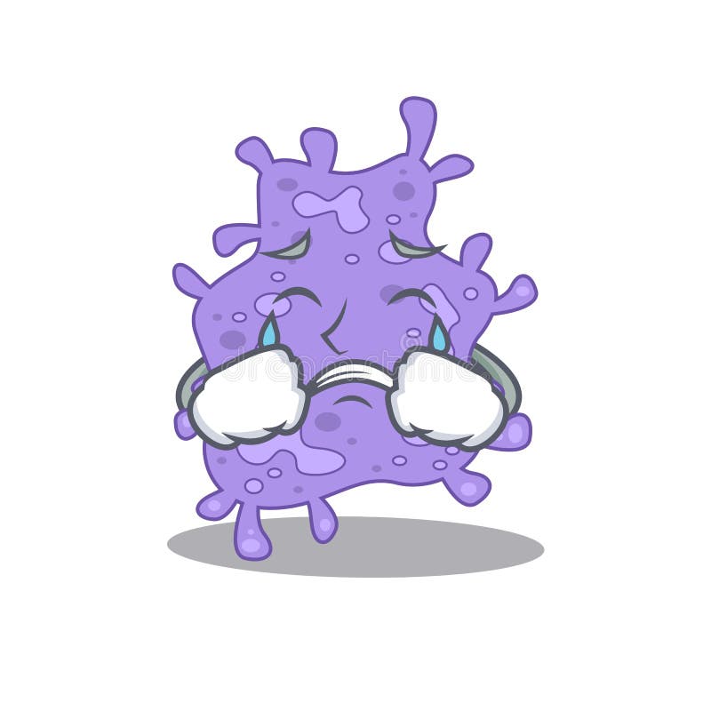 Cartoon Character Design of Staphylococcus Aureus with a Crying Face ...