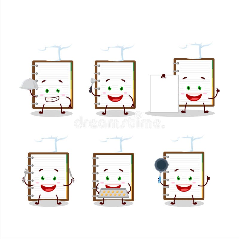 Diary Notes Cartoon Character with Nope Expression Stock Vector ...