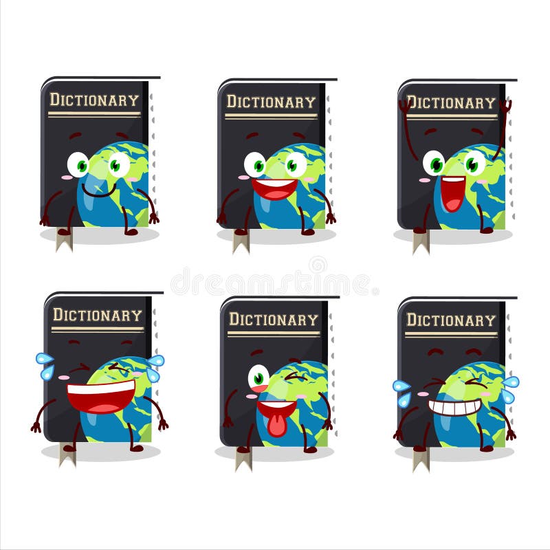 Cartoon Character of Dictionary Book with Smile Expression Stock ...