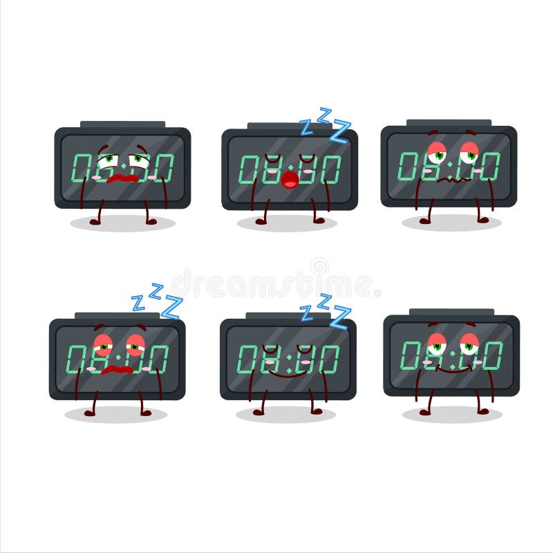 Sleepy clock stock illustration. Illustration of decoration - 9602930