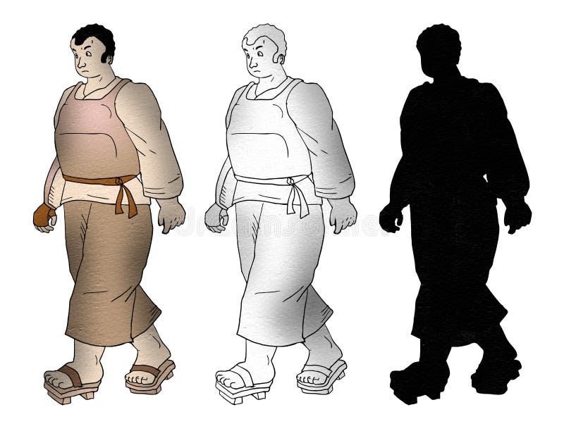 Cartoon character draw stock illustration. Illustration of fighter ...