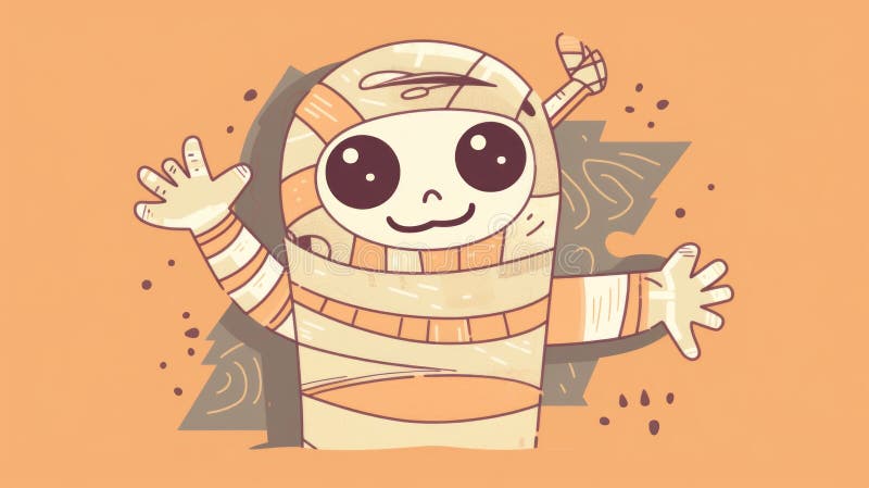 A Cartoon Character Dressed in a Mummy Costume. Generative AI Image ...