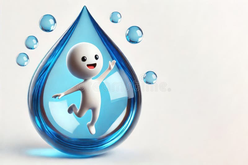 Cute Smiling Water Drop Character Stock Photos - Free & Royalty-Free ...