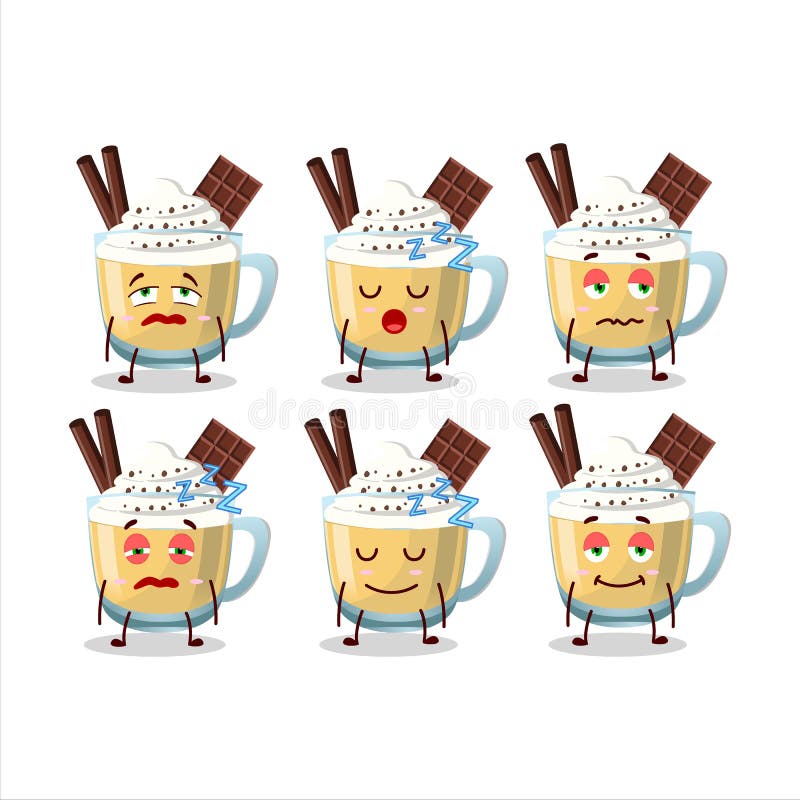 Cartoon Character of Eggnog with Sleepy Expression Stock Vector ...