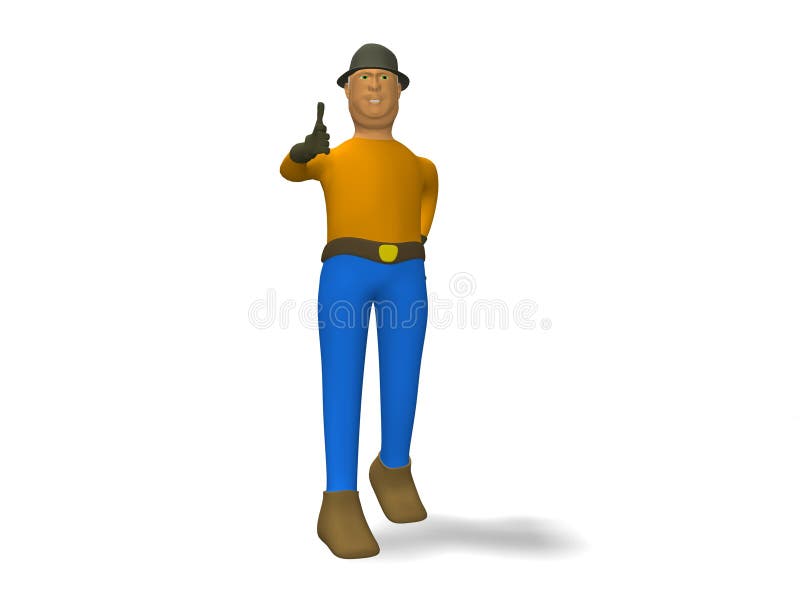 Cartoon Character is Everything Ok Stock Illustration - Illustration of ...