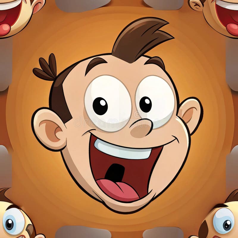 Cartoon Character with Exaggerated Expression and Lively Background ...