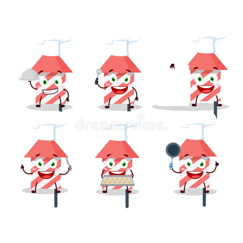Fire Cracker Cartoon Character with Various Angry Expressions Stock ...