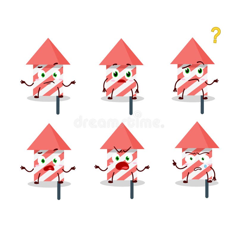 Cartoon Character of Fire Cracker with What Expression Stock Vector ...