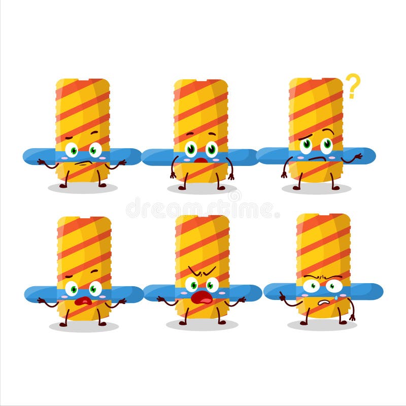 Cartoon Character of Firework Spinner with What Expression Stock Vector ...