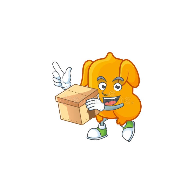 Cartoon Character Fried Chicken with Mascot with Bring Box Stock Vector ...