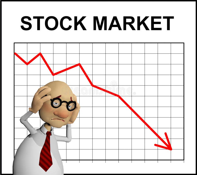 Cartoon Character in Front of a Chart Stock Illustration - Illustration ...