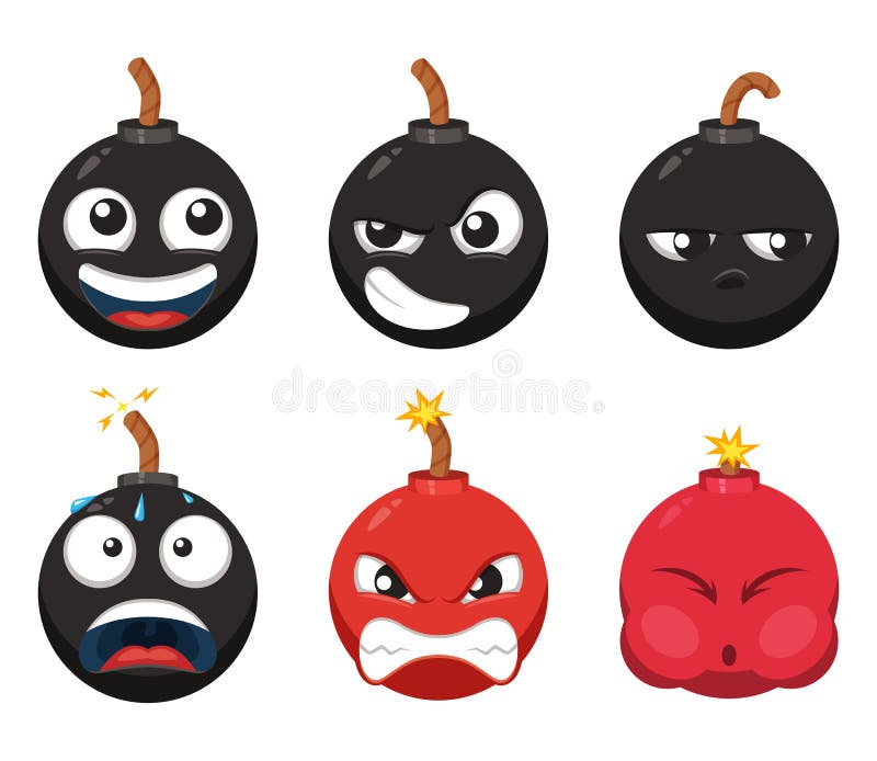 Funny Bomb Cartoon Character Waving Stock Illustration - Illustration ...