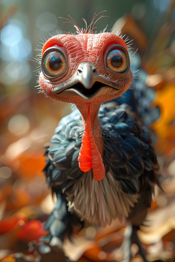 A Cartoon Character of a Funny Chicken. 3d Illustration Stock ...