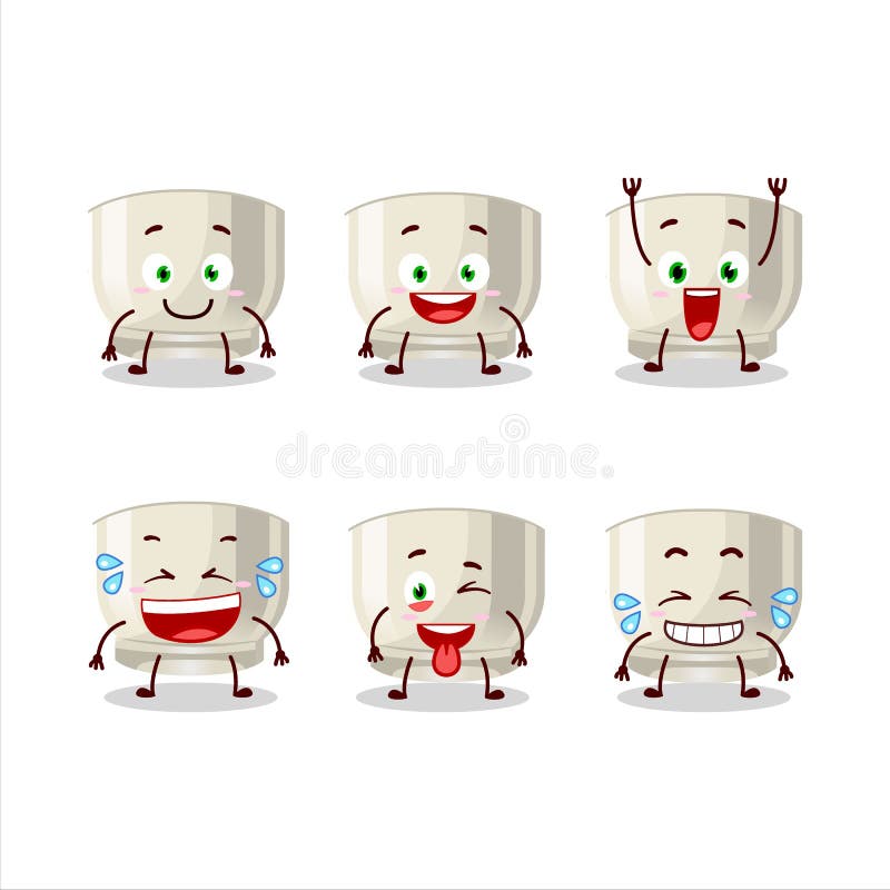 Cartoon Character of Glass of Sake with Smile Expression Stock ...