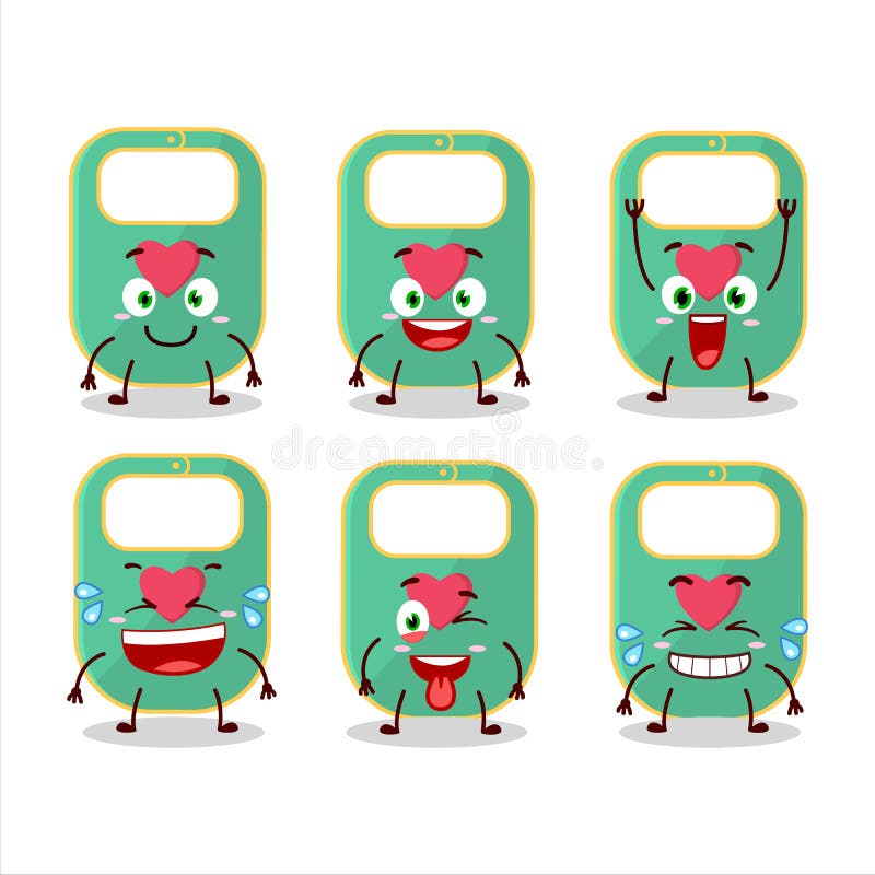Cartoon Character of Green Baby Appron with Smile Expression Stock ...