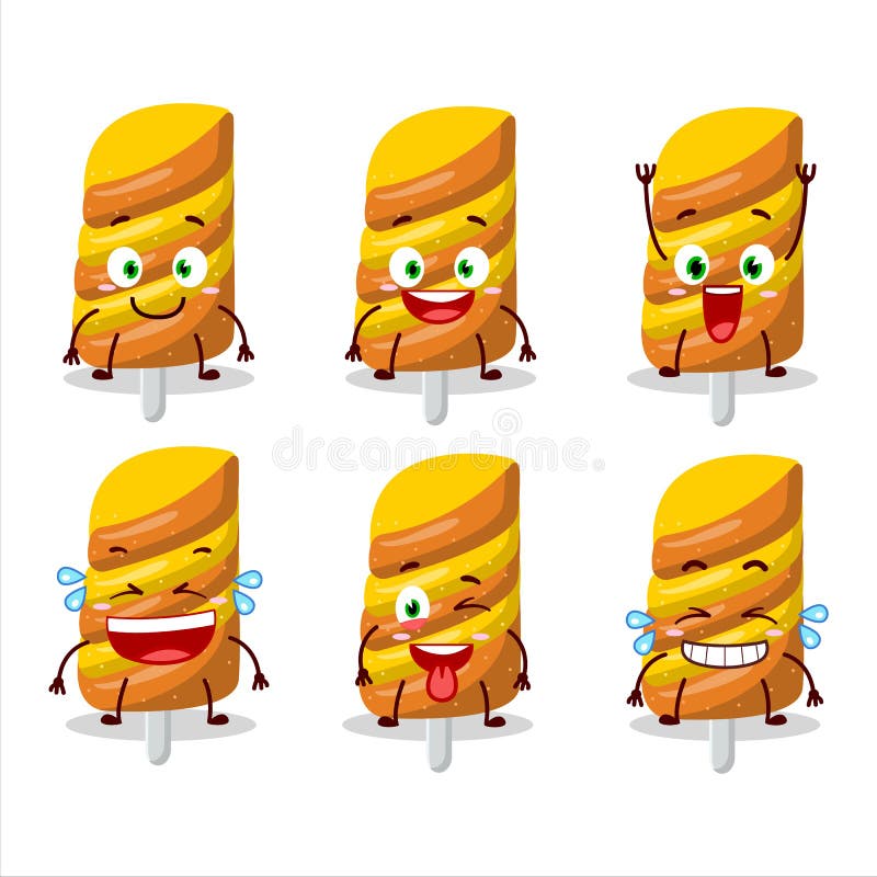 Cartoon Character of Gummy Candy Orange with Smile Expression Stock ...