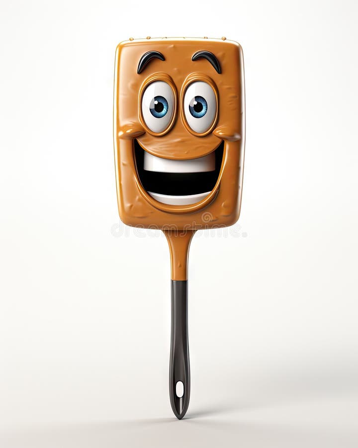 A Cartoon Character Holding a Spatula with a Smile on it. Generative Ai ...