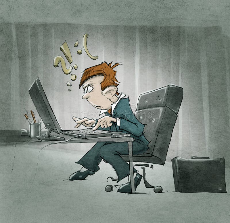 Working Hard Cartoon Stock Illustrations – 6,041 Working Hard Cartoon ...